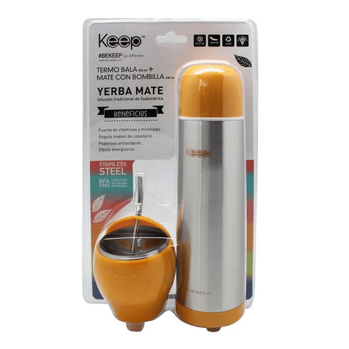 KEEP SET DE MATE CON BOMBILLA + TERMO DE 500ML - Rayuela