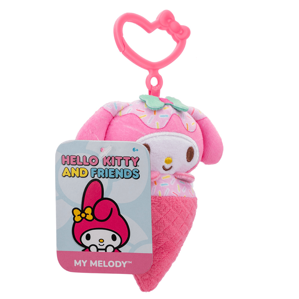 JUGUETE HELLO KITTY MUÑECO PLUSH CON CLIP (HKT0012) - Rayuela